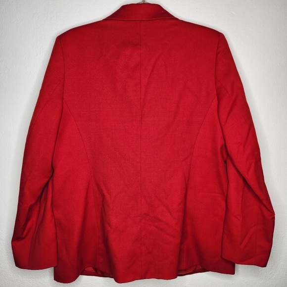 Pendleton | Jackets & Coats | Pendleton Womens Deep Red 0 Virgin Wool 1950s 1960s Blazer Jacket ...